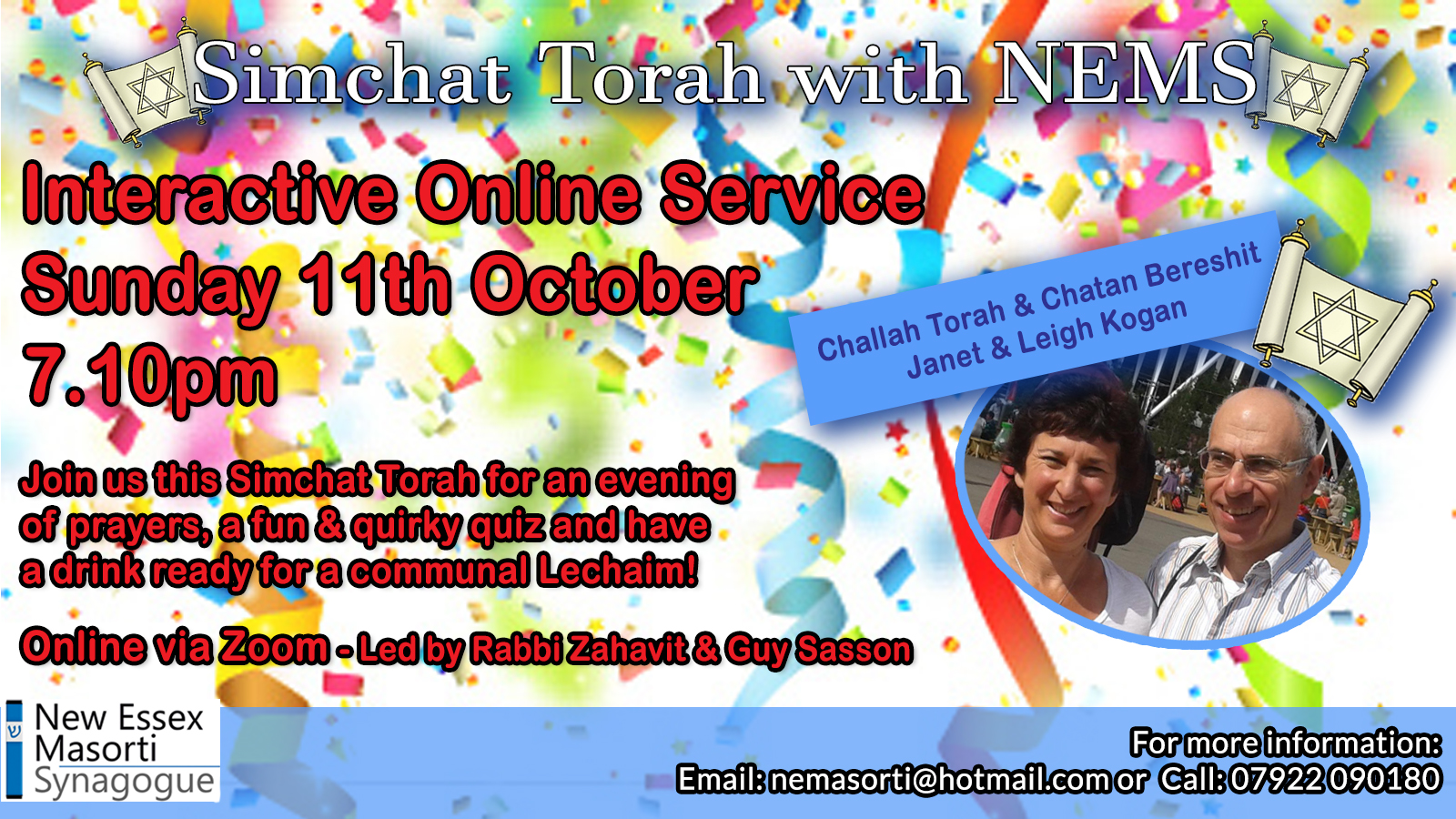 Simchat Torah Interactive Online Service | NEMS