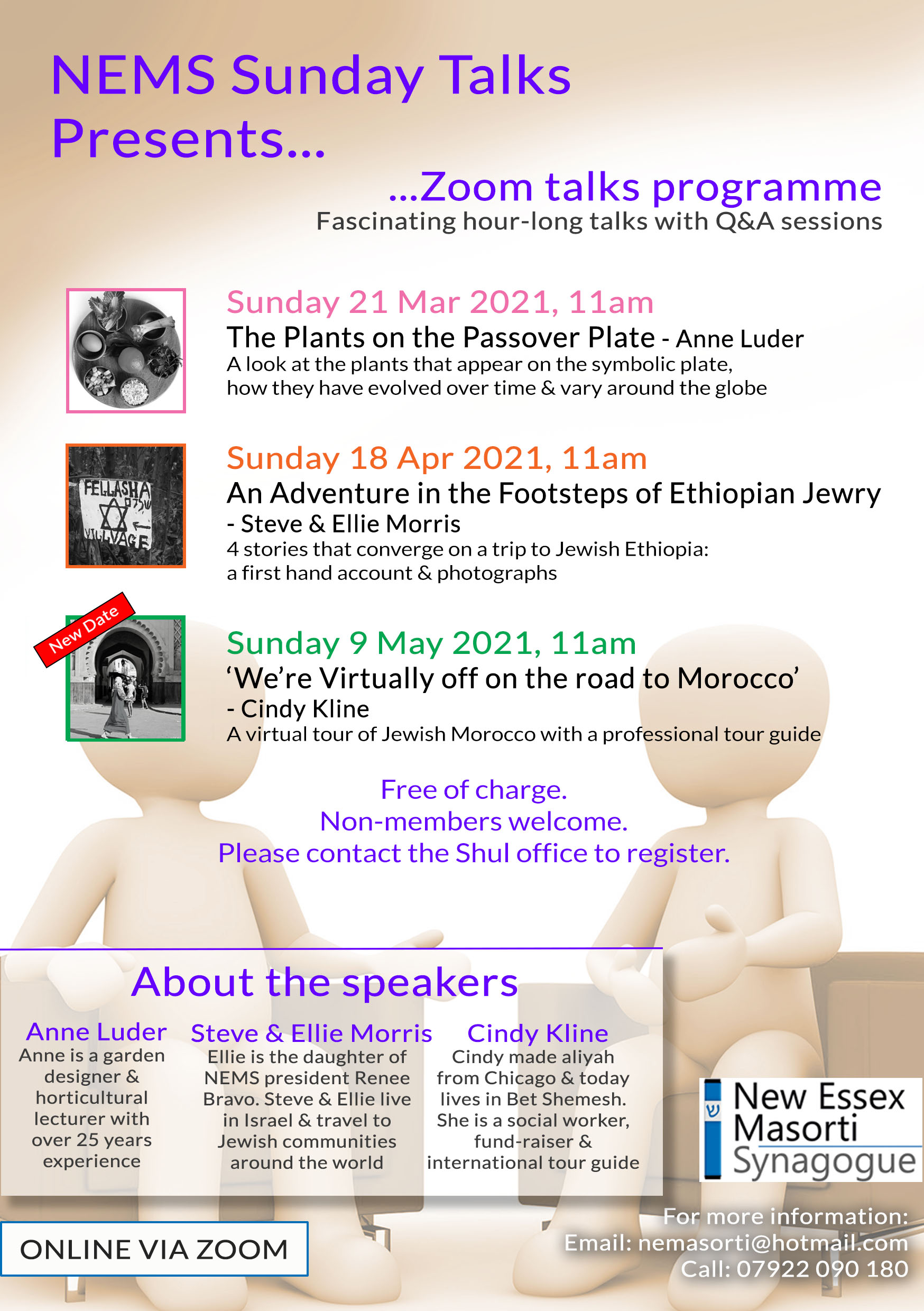 NEMS Sunday Talks Presents…We’re Virtually off on the road to Morocco ...